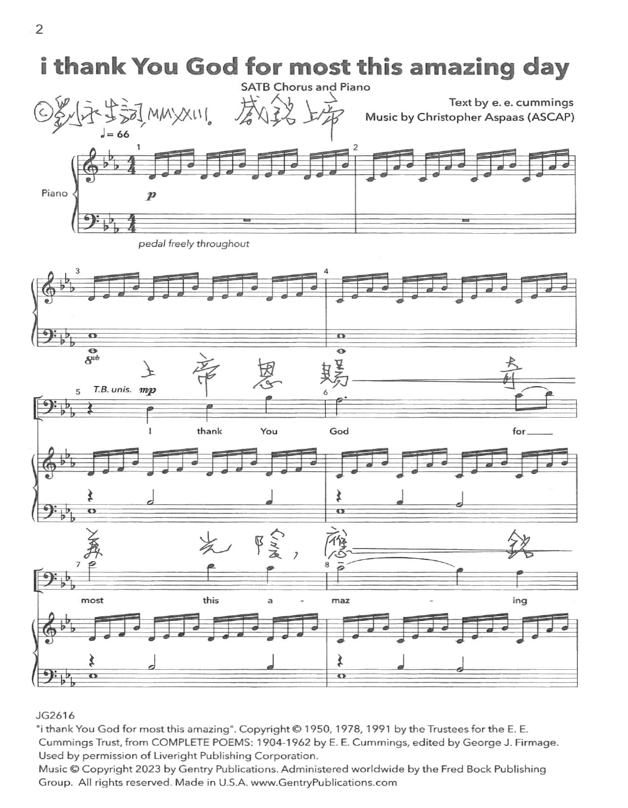 感銘上帝 I Thank You God for Most This Amazing Day | 粵語基督教合唱資源庫 Cantonese ...